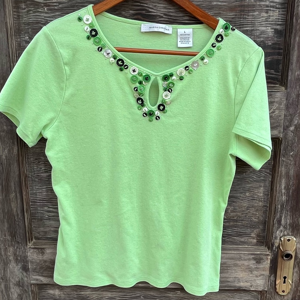 Marisa Christina Vintage Keyhole Buttons Beads Short … - Gem